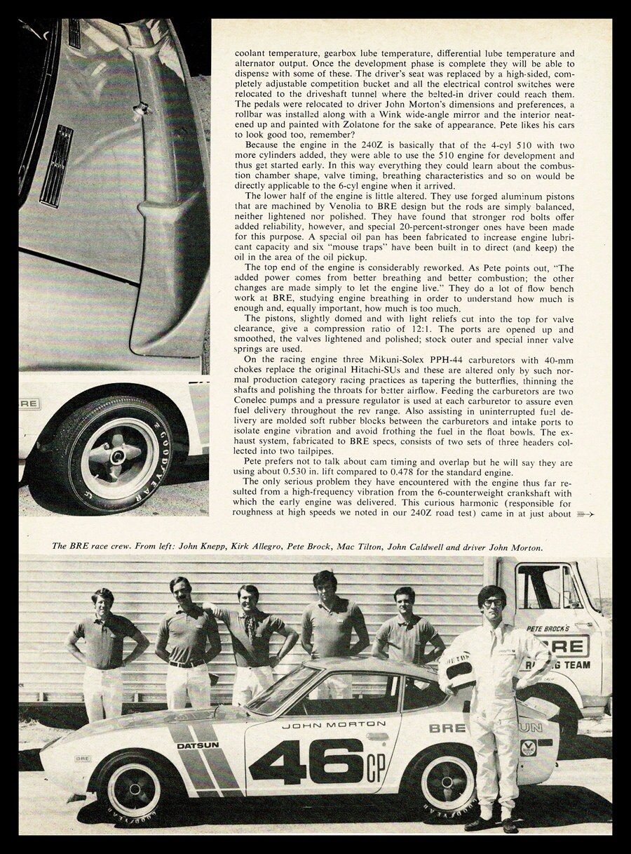 1970 Datsun 240Z Race Car Original Magazine Race Track Test - Etsy