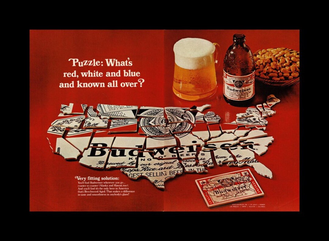 1968 Budweiser Beer Original Magazine Ad - Etsy