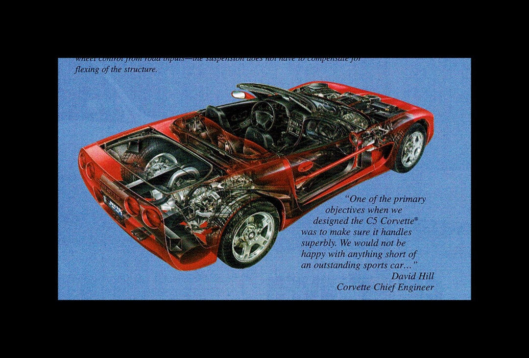 C5 Chevy Corvette Original Magazine Ad / Manufacturer Vehicle Report - Etsy