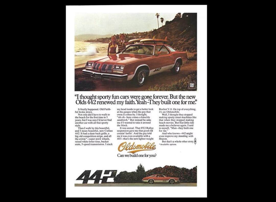 1977 Olds 442 Original Magazine Ad - Etsy