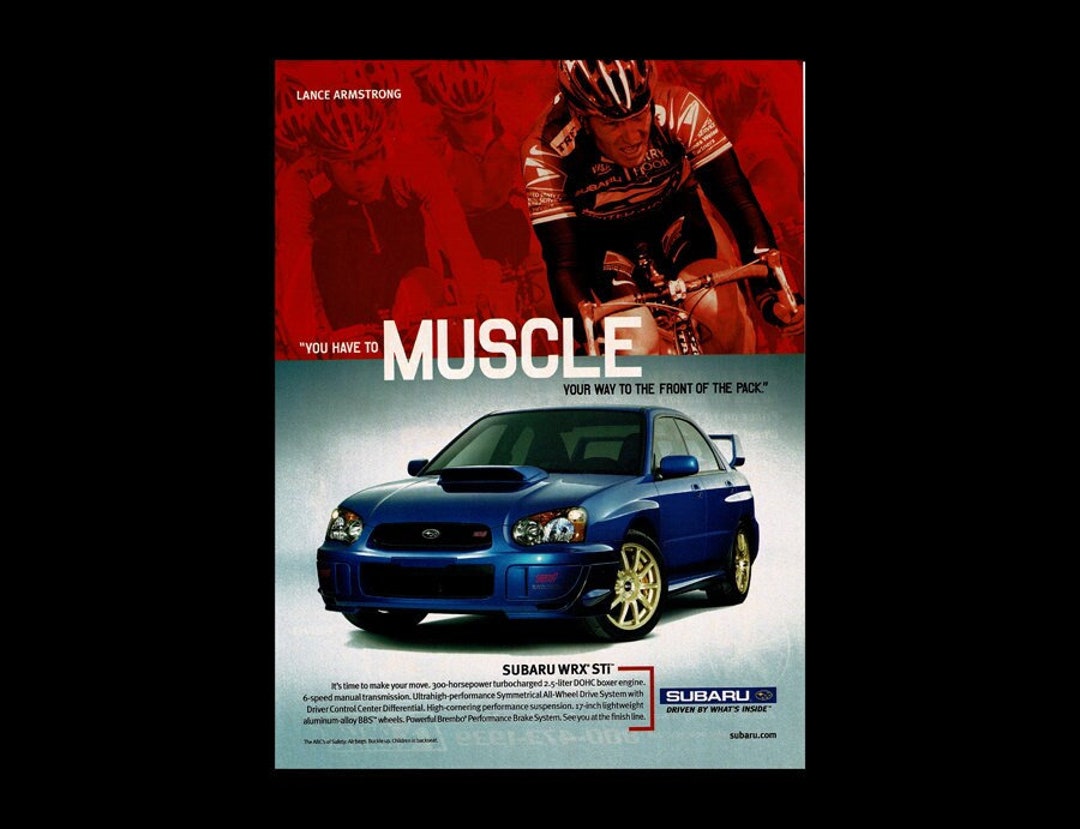 2003 Subaru WRX Sti Original Magazine Ad - Lance Armstrong Featured - Etsy