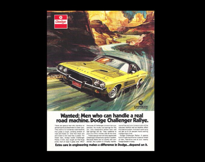1973 Dodge Challenger Original Magazine Ad - Etsy