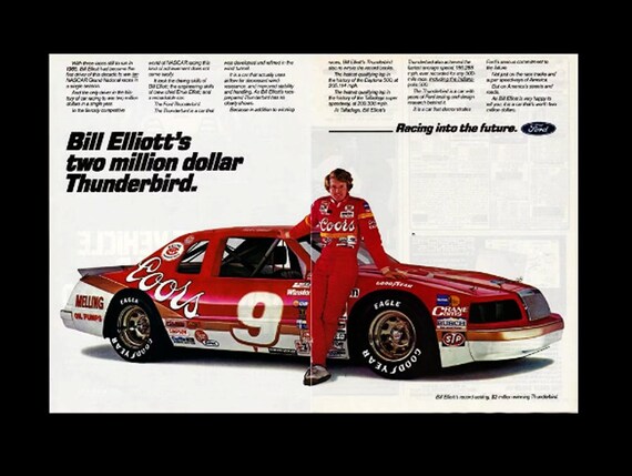 1986 Bill Elliott NASCAR Ford Thunderbird Stock Car Original - Etsy ...