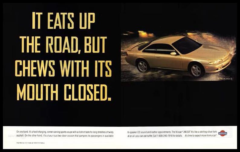1995 Nissan 240SX Original Magazine Ad - Etsy