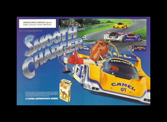 1990 Joe Camel Cigarettes Sports Car Racing Original Retro | Etsy