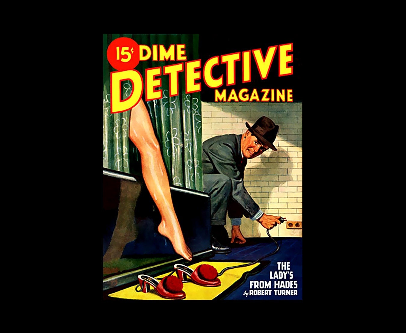 1940's Dime Detective Pulp Magazine Cover Poster Print - Etsy