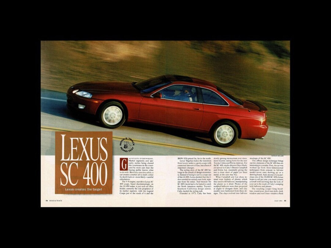 1991 Lexus SC400 Original Magazine Road Test - Etsy