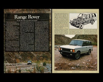 1988 Land Rover Range Rover Original Magazine Ad - Etsy