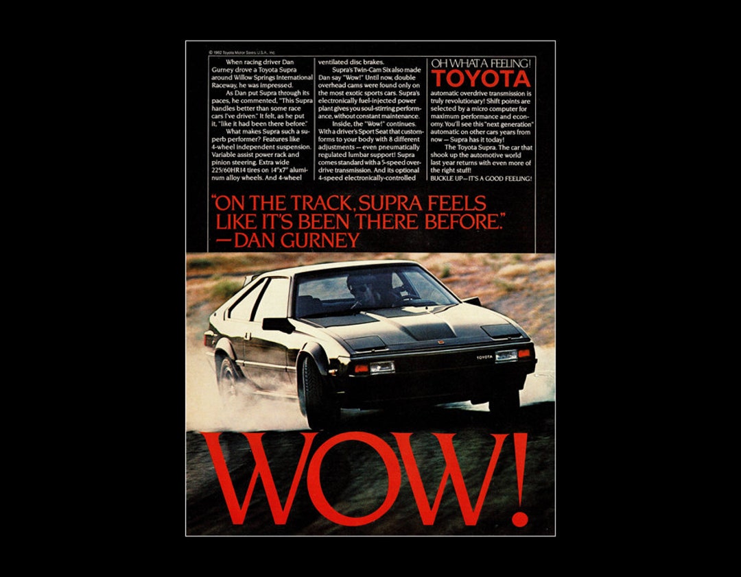 1983 Toyota Supra Original Magazine Ad - Etsy