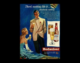 1958 Budweiser Beer Original Magazine Ad - Etsy