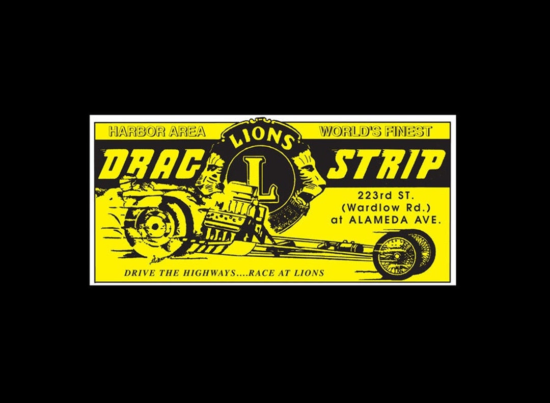 1965 Lions Drag Strip Drag Racing Banner Poster Print - Etsy