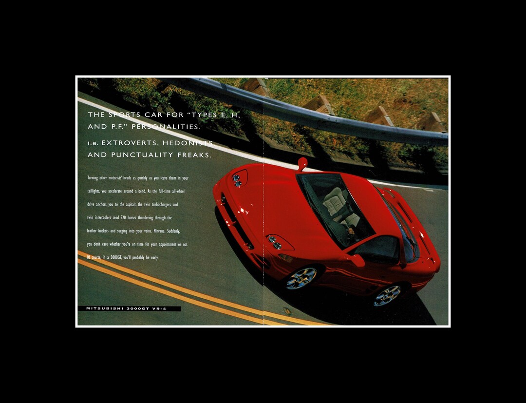 1995 Mitsubishi 3000GT VR-4 Original Magazine Ad - Etsy
