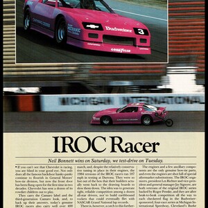 1985 Chevy Camaro IROC Z28 Race Car Original Magazine Track Test - Etsy