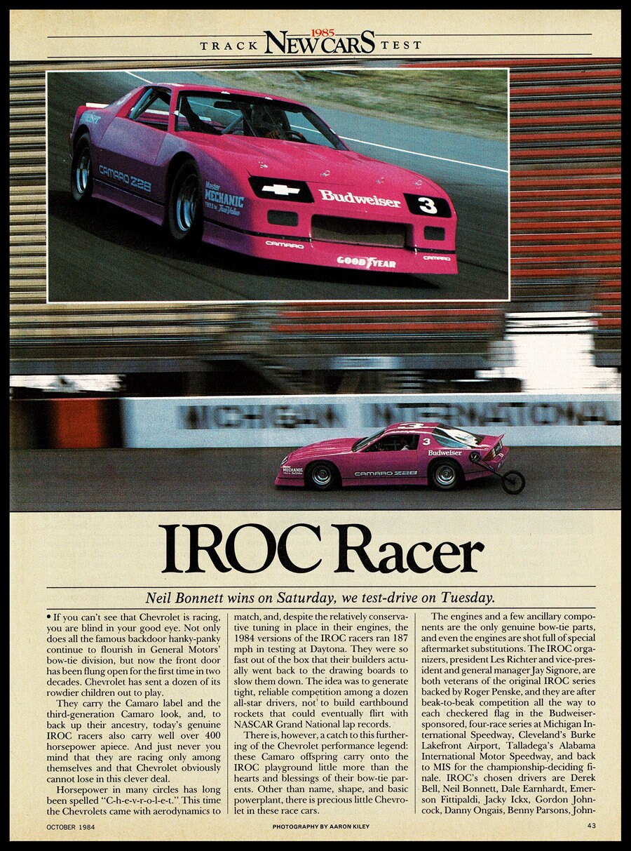 1985 Chevy Camaro IROC Z28 Race Car Original Magazine Track Test - Etsy