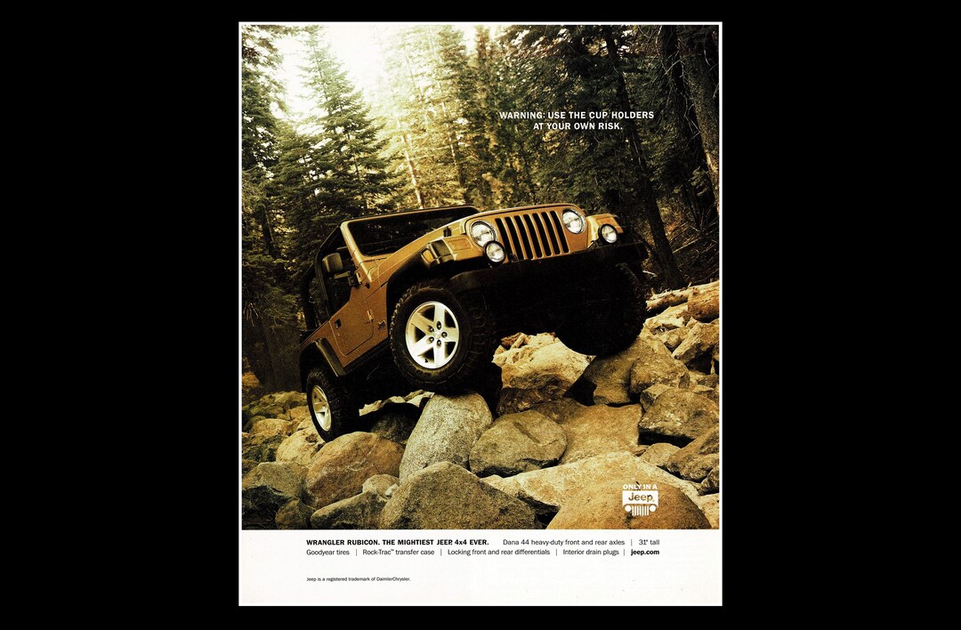 2002 Jeep Wrangler Rubicon 4x4 Original Magazine Ad - Etsy