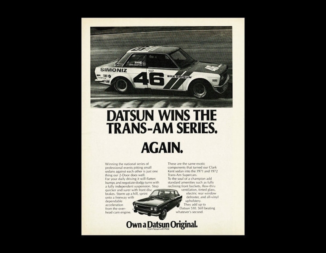 1973 Datsun 510 BRE SCCA Trans Am Series Race Car Original - Etsy