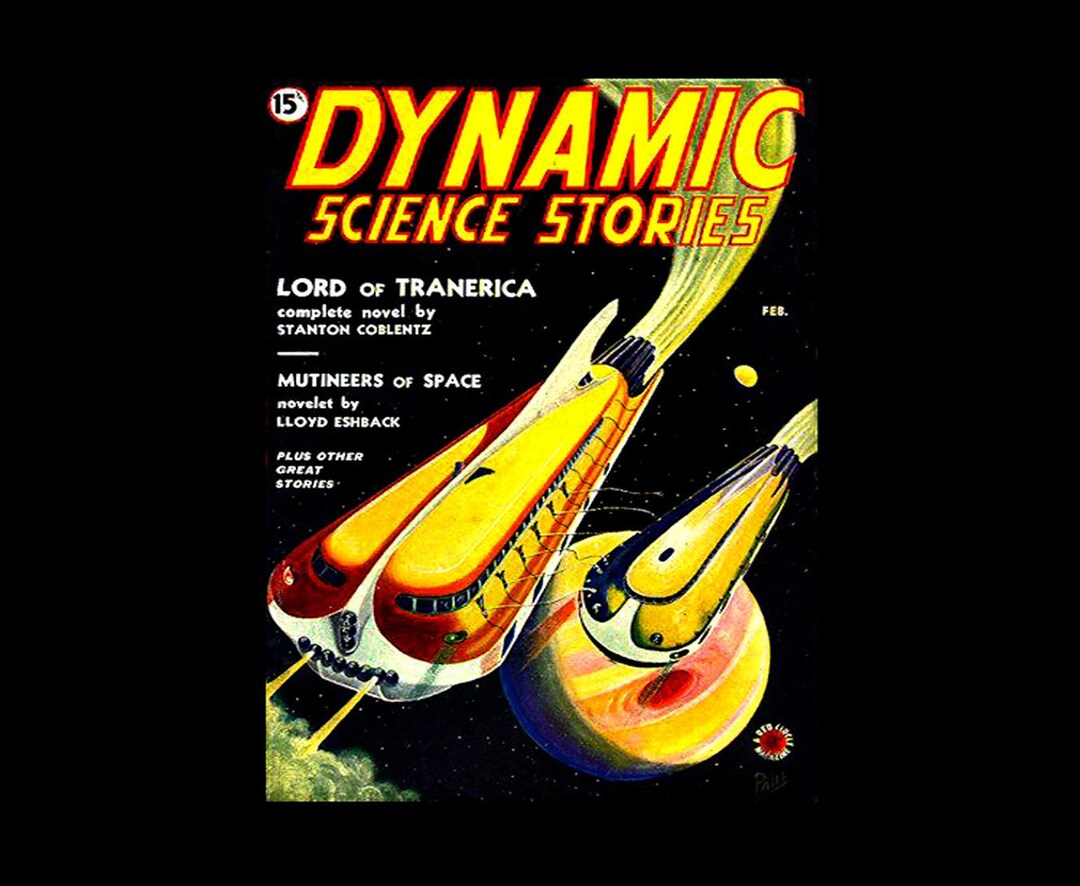 1940's Dynamic Science Stories Science Fiction Pulp Magazine Cover ...