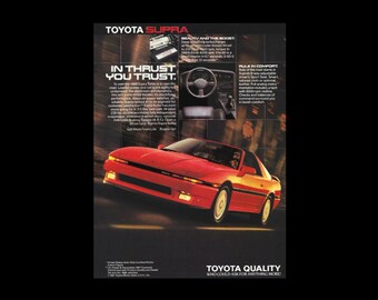 1996 Toyota Supra Original Magazine Ad - Etsy