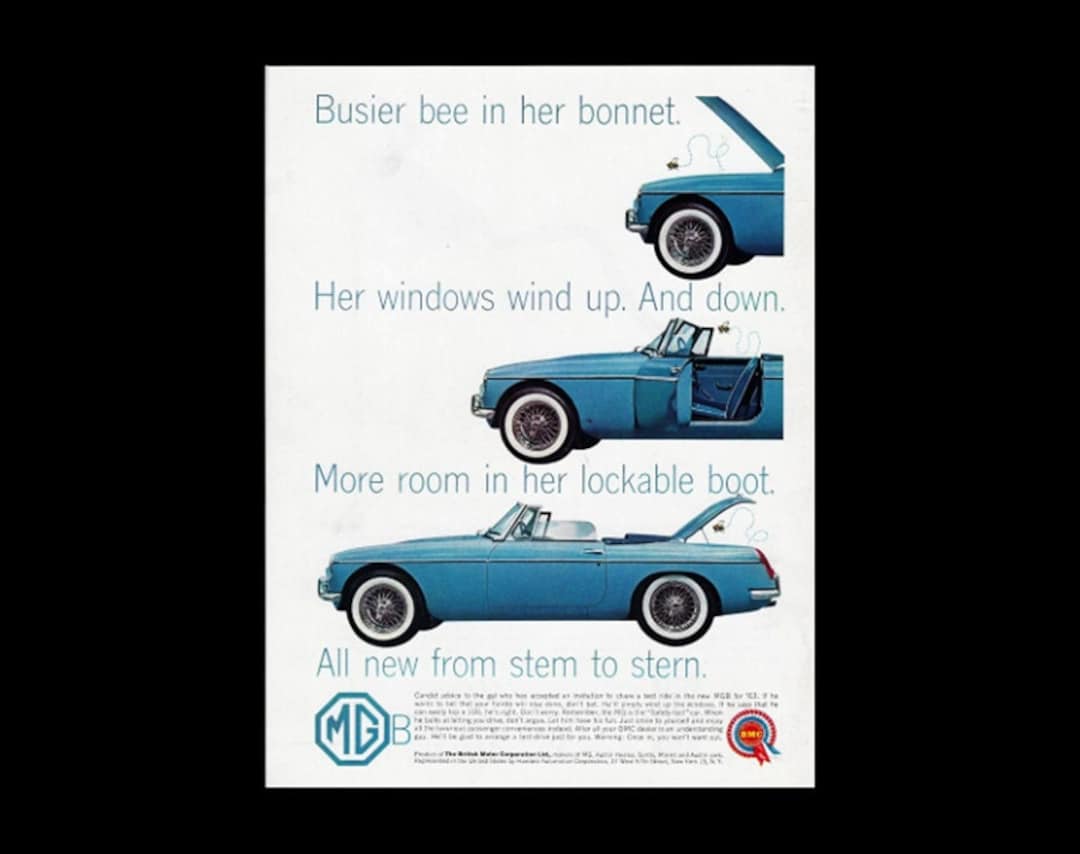 1963 MG MGB Original Magazine Ad - Etsy