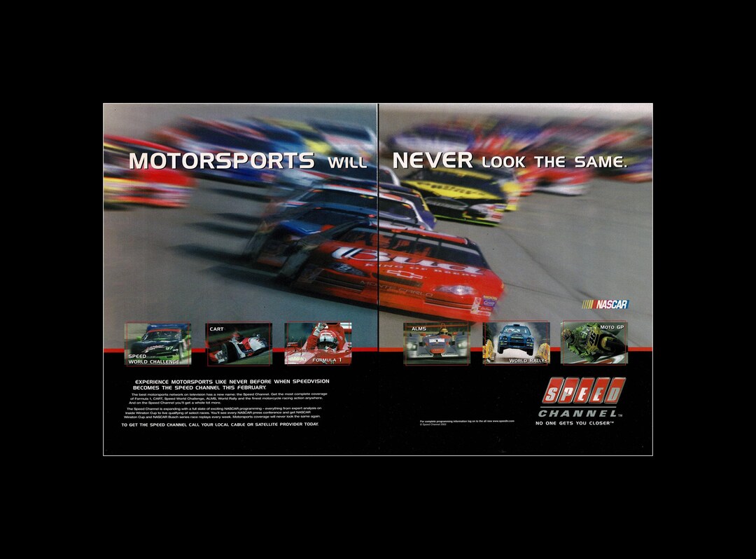 2002 Speed Channel Auto Racing Original Magazine Ad - NASCAR Featured ...