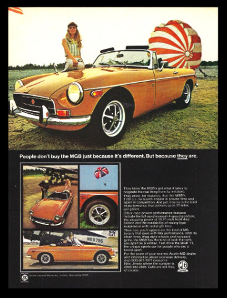 1971 MG MGB Original Magazine Ad - Etsy