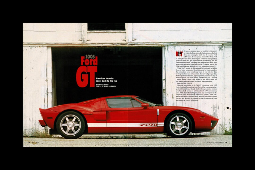 2000's Ford GT Original Magazine Preview / Road Test - Etsy