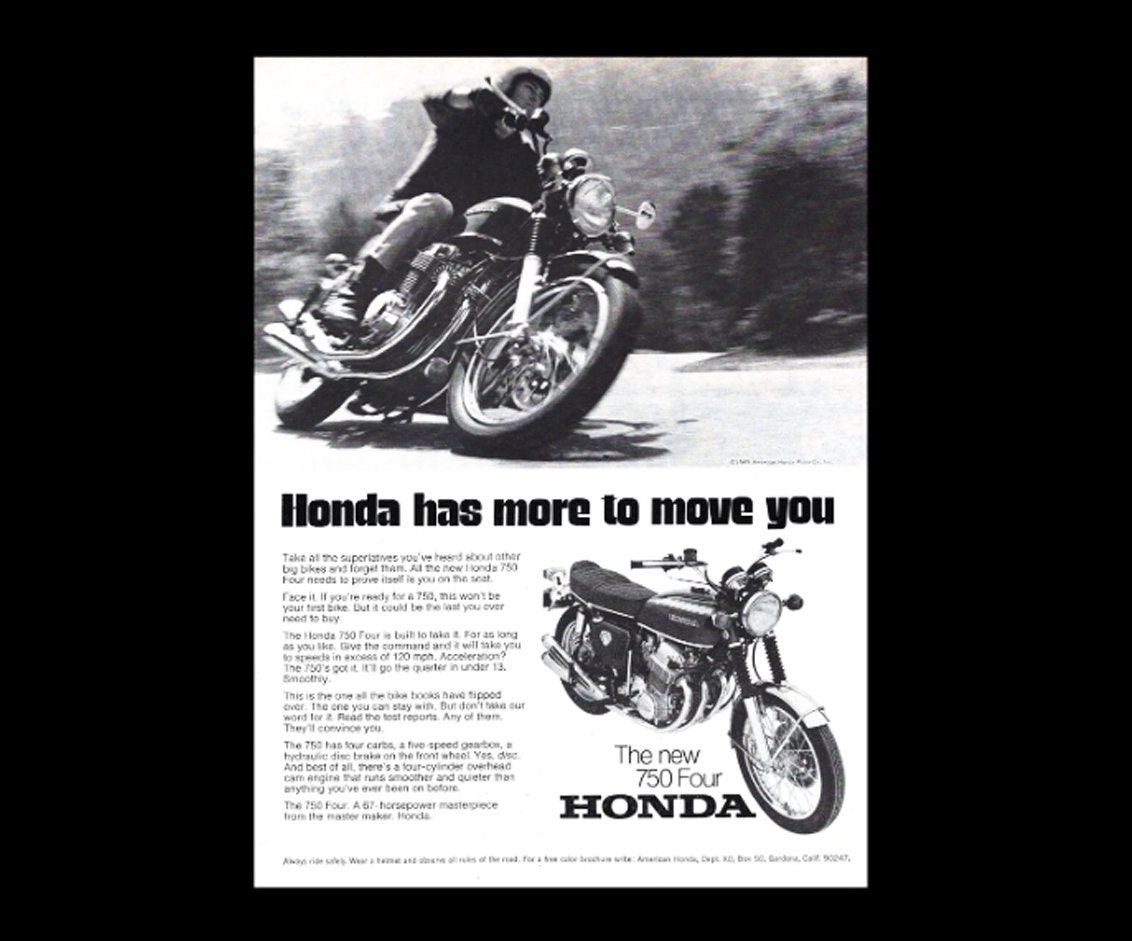Vintage Honda Motorcycle Ads