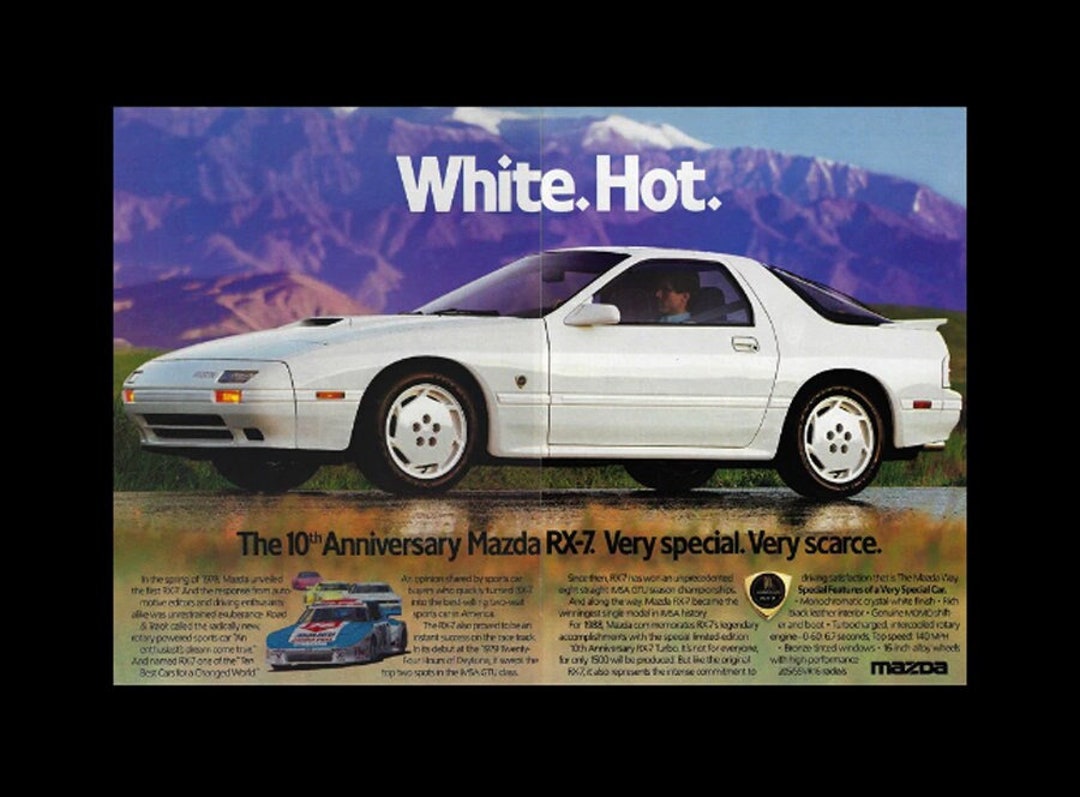 1988 Mazda RX7 10th Anniversary Edition Original Magazine Ad - Etsy