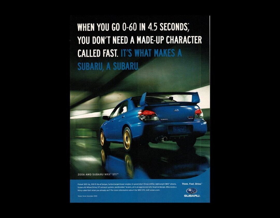 2000's Subaru WRX Original Magazine Ad - Etsy