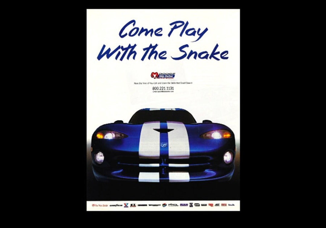 1997 Dodge Viper Original Magazine Ad - Skip Barber Racing School - Etsy