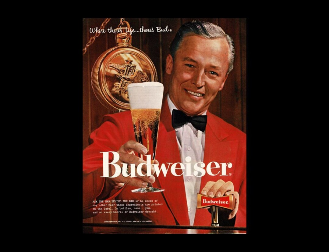 1958 Budweiser Beer Original Large Size Magazine Ad - Etsy