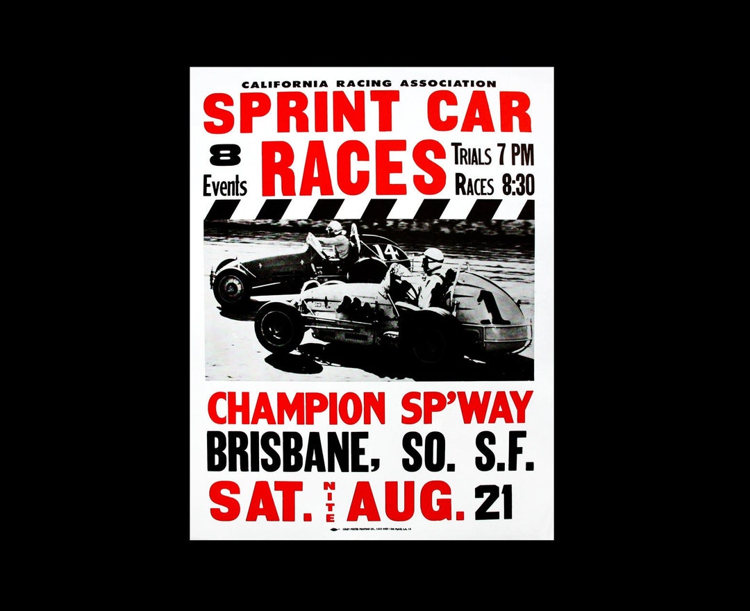 1950's Brisbane San Francisco Speedway Dirt Track Sprint Car Auto Races ...