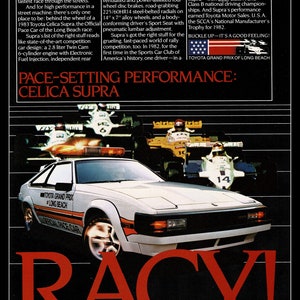 1983 Toyota Supra Original Magazine Ad Long Beach Grand Prix - Etsy