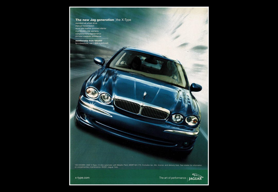 2002 Jaguar X Type Original Magazine Ad - Etsy