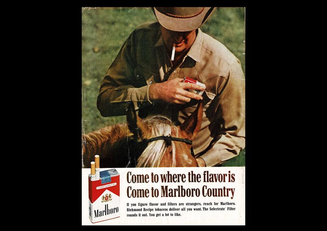 1964 Marlboro Cigarettes - Marlboro Man - Original Magazine Ad - Etsy