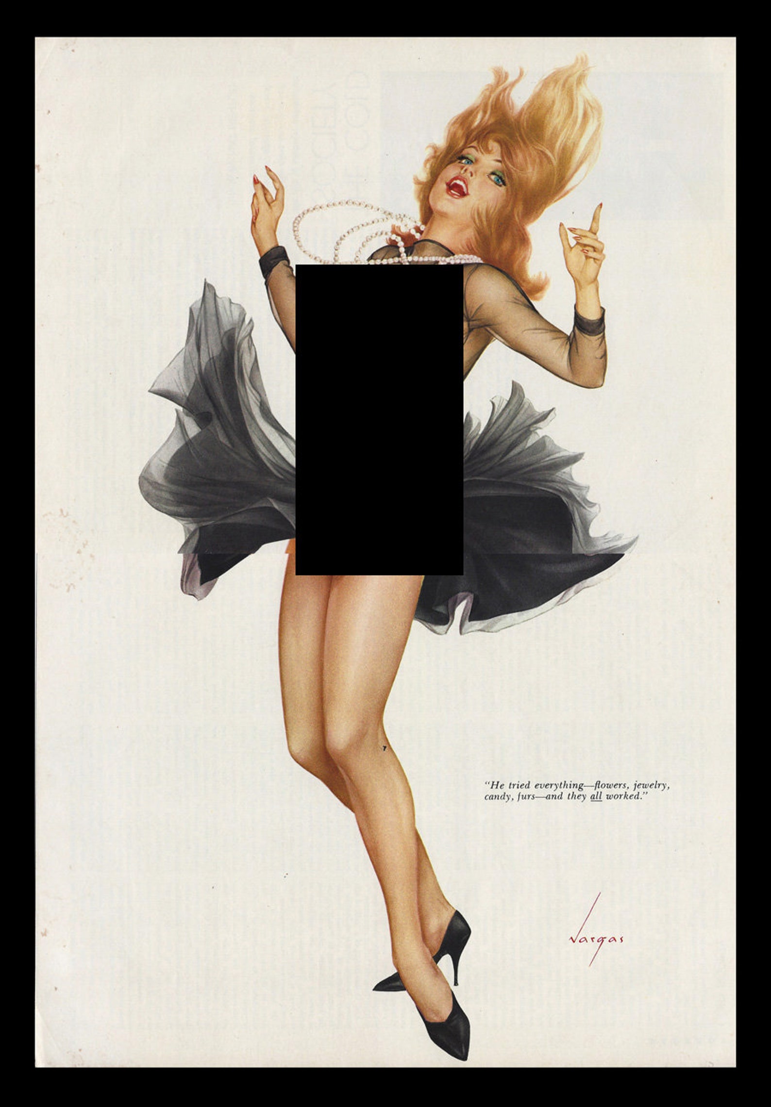 1966 Playboy Magazine Alberto Vargas vargas Girl Pin up Art | Etsy