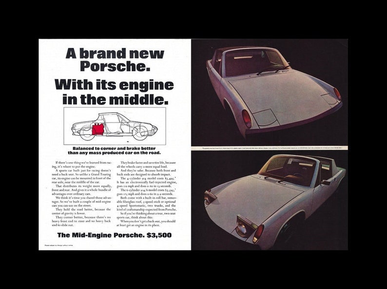 1970 Porsche 914 Original Magazine Ad - Etsy