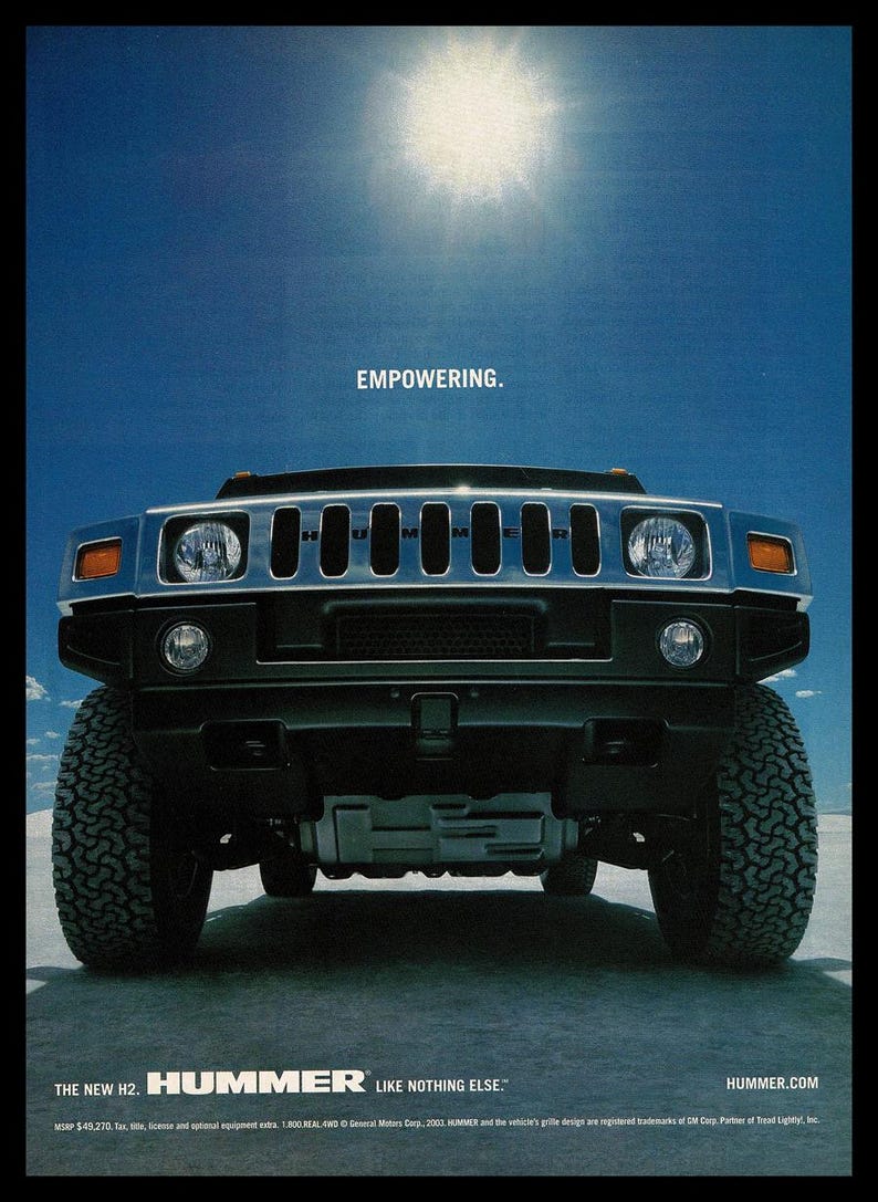 2003 Hummer H2 Original Magazine Ad - Etsy