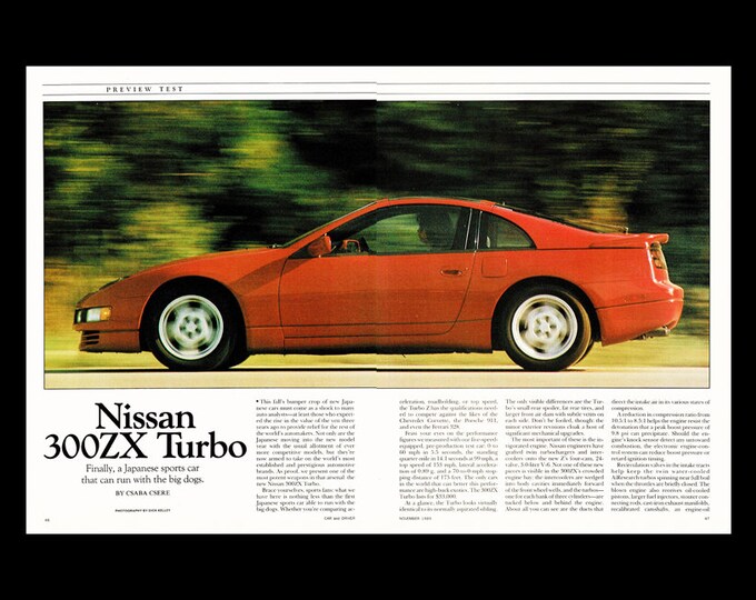 1990 Nissan 300ZX Turbo Original Magazine Road Test - Etsy