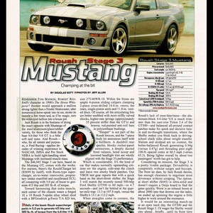 2000's Ford Mustang GT Roush Stage 3 Original Magazine Mini Road Test ...