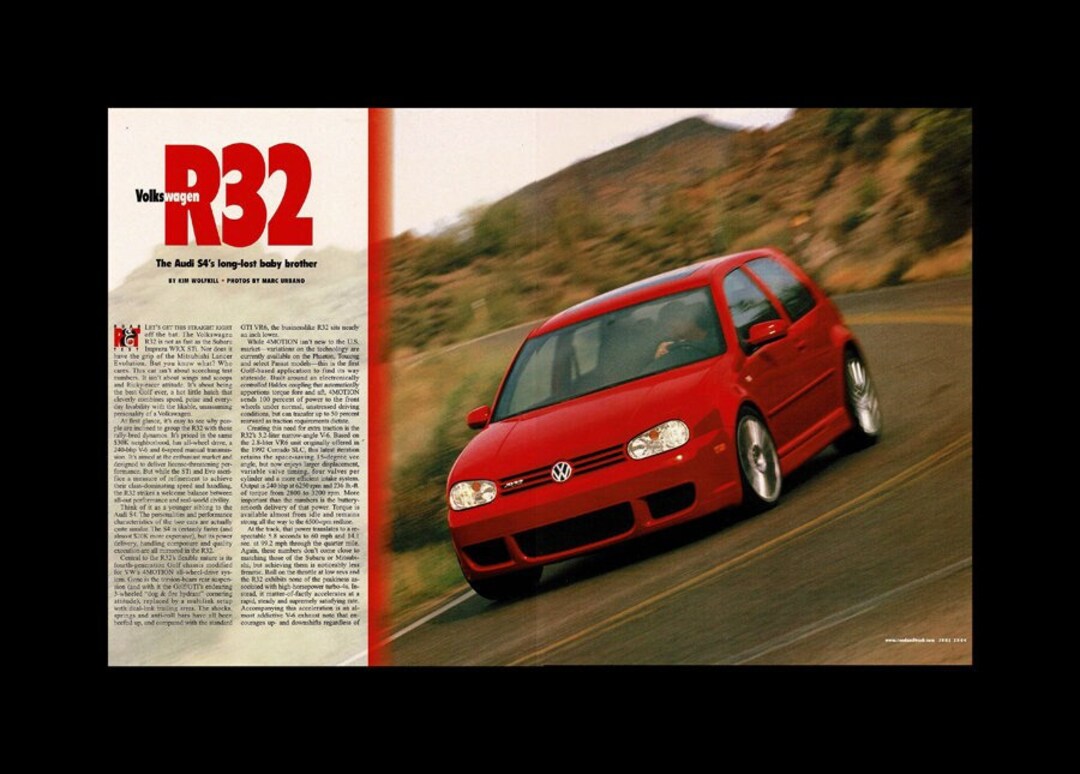 2004 VW Golf GTI R32 Original Magazine Road Test - Etsy