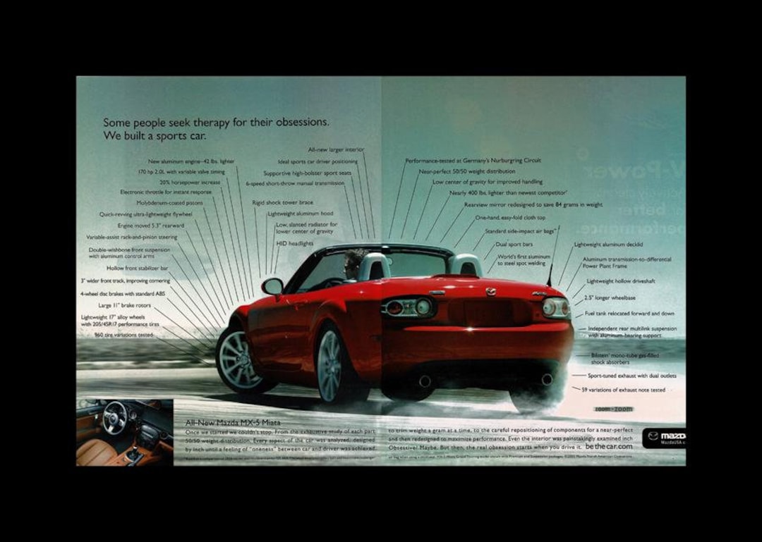 2000's Mazda Miata Original Magazine Ad - Etsy