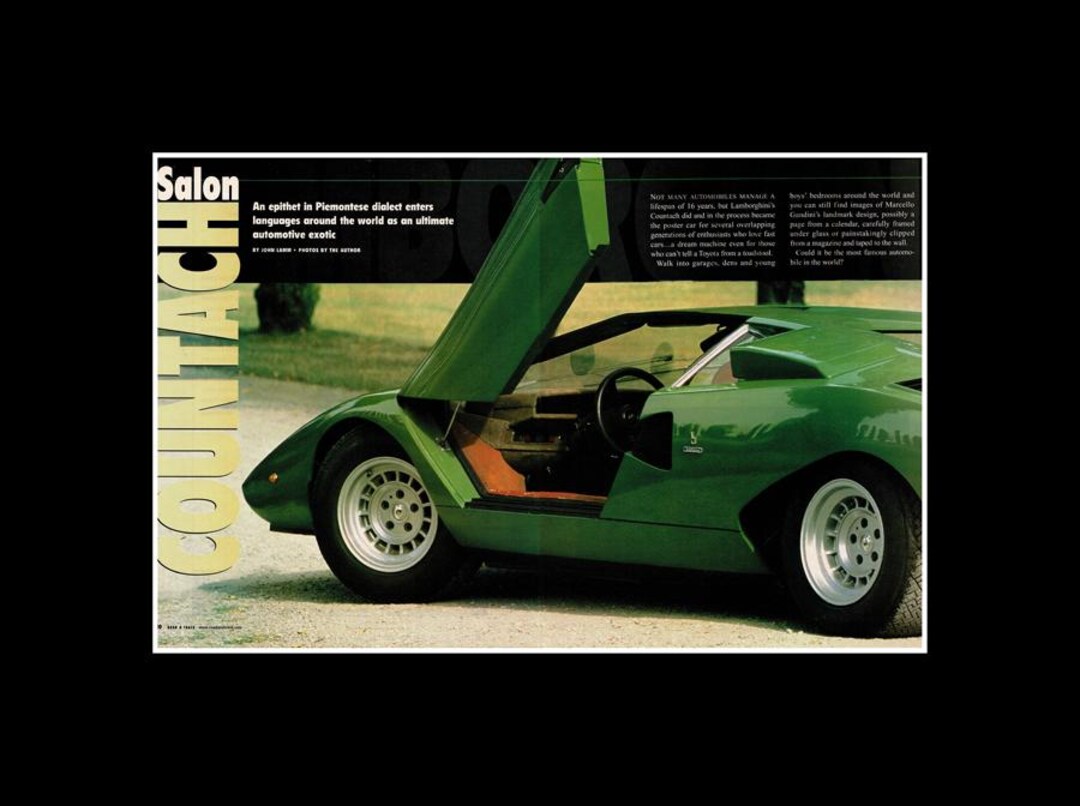 Lamborghini Countach Prototype Original Magazine Historical Feature ...