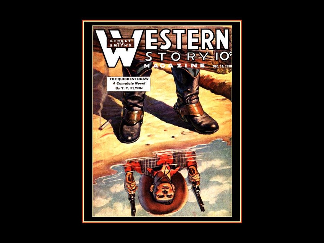 1938 Western Story Pulp Magazine Cover Poster Print - Retro Pulp ...