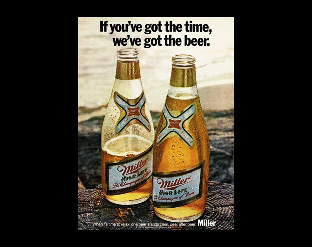 1971 Miller Beer Original Magazine Ad - Etsy