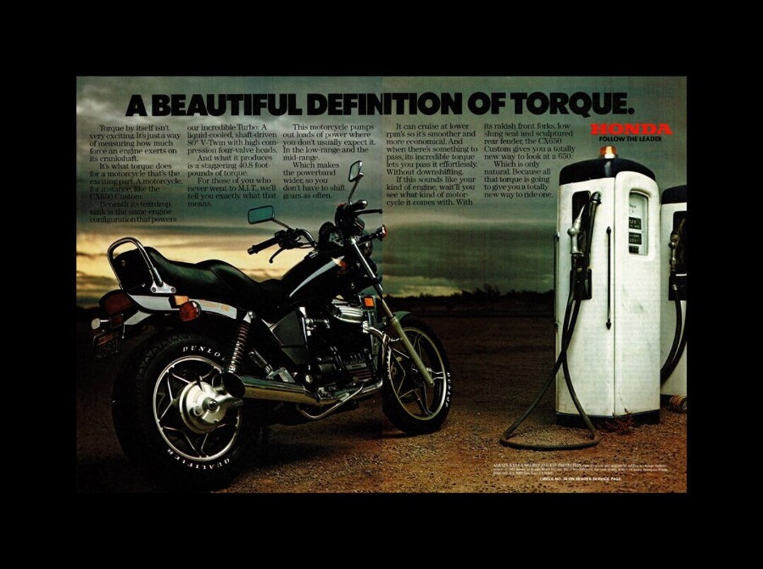 1983 Honda CX650 Custom Motorcycle Original Magazine Ad - Etsy