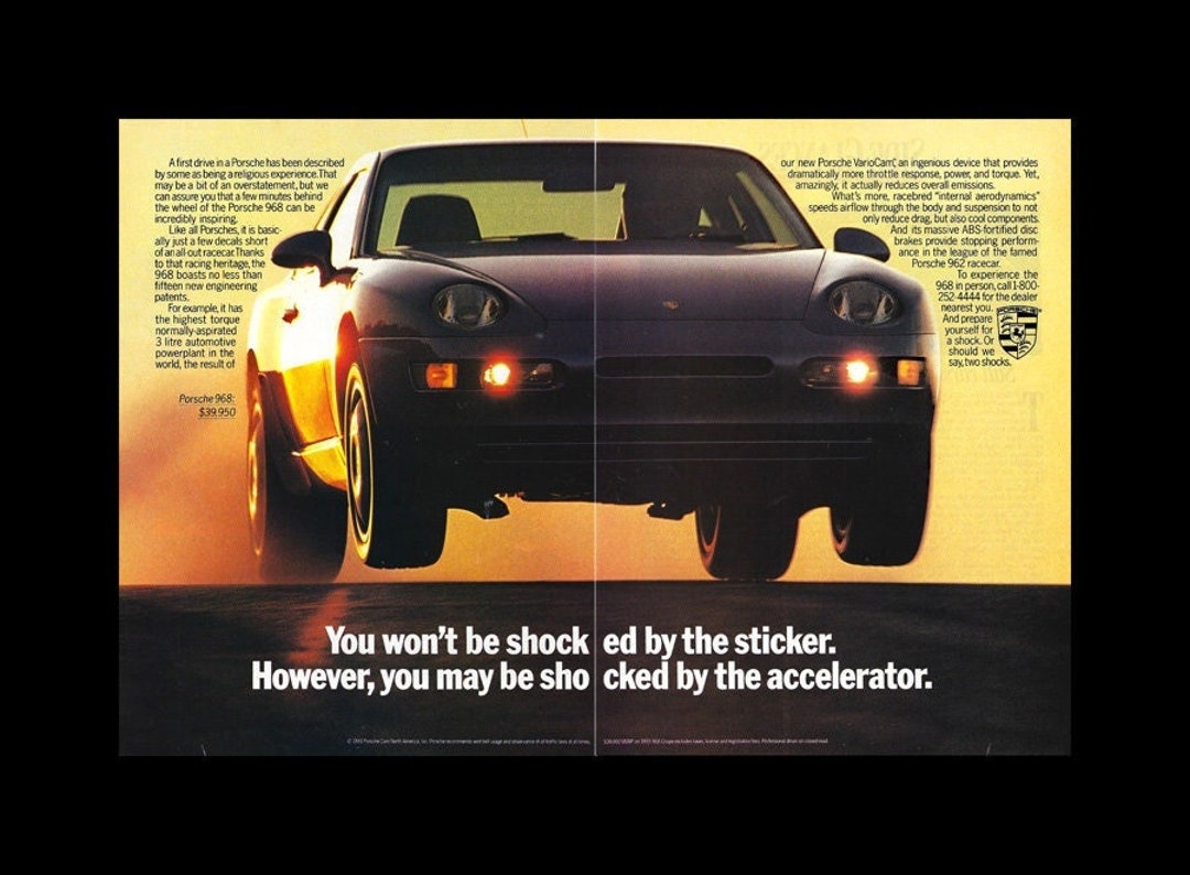 1993 Porsche 968 Original Magazine Ad - Etsy