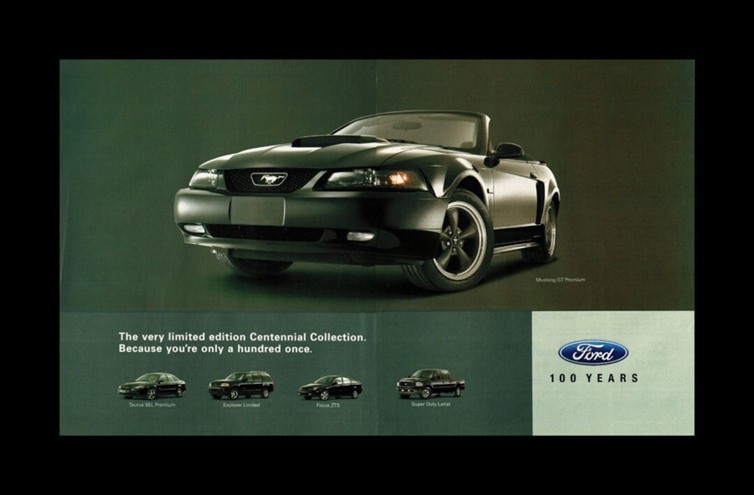 2003 Ford Mustang GT Original Magazine Ad - 100 Year Ford Celebration ...