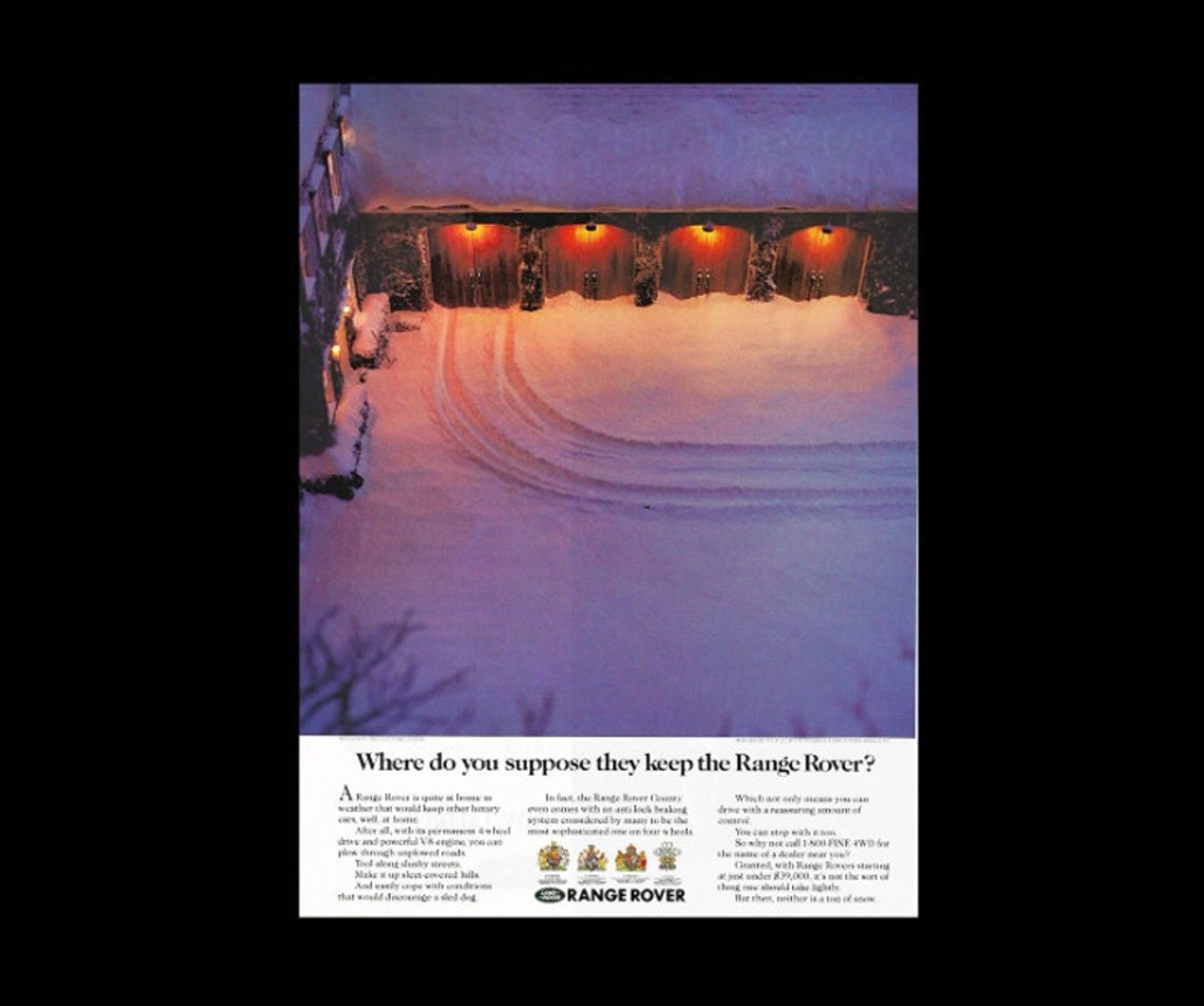 1992 Land Rover Range Rover Original Retro Magazine Ad - Etsy