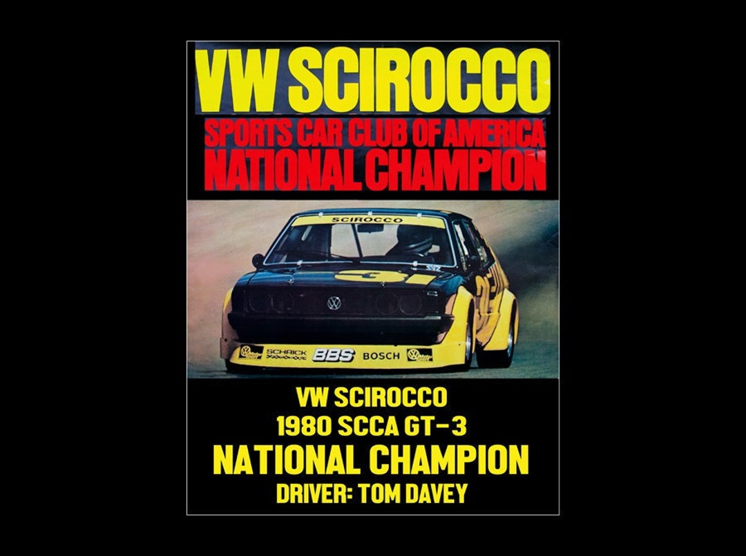 1980 VW Scirocco SCCA Trans Am Championship Sports Car Road Racing ...